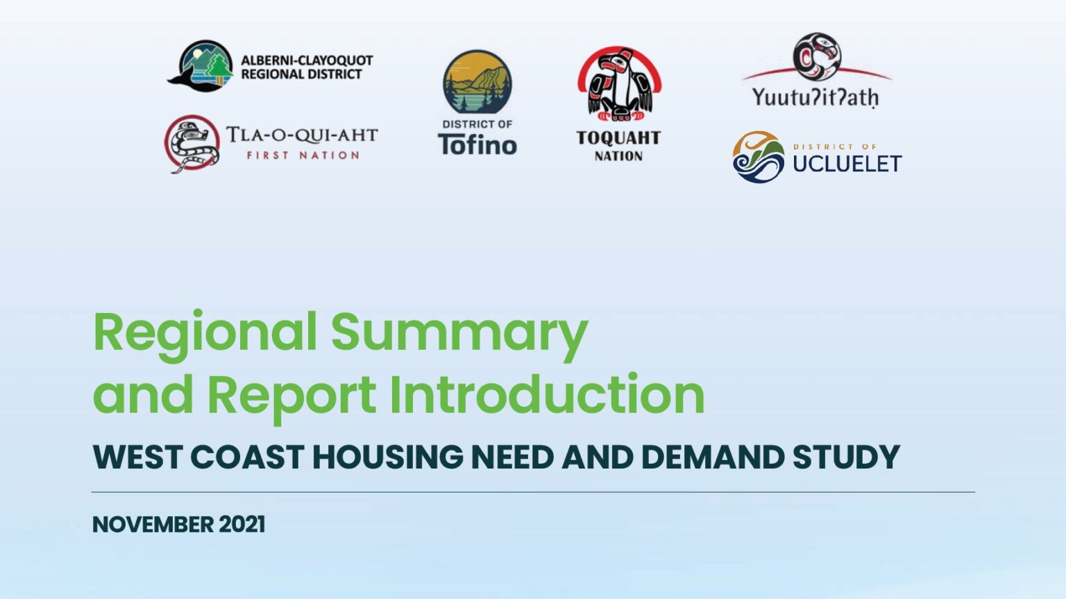 West Coast Housing Need and Demand Study - M'akola Development Services